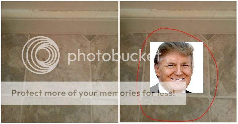 Virginia: Man see's an image of Donald Trump in his bathroom floor tile ...